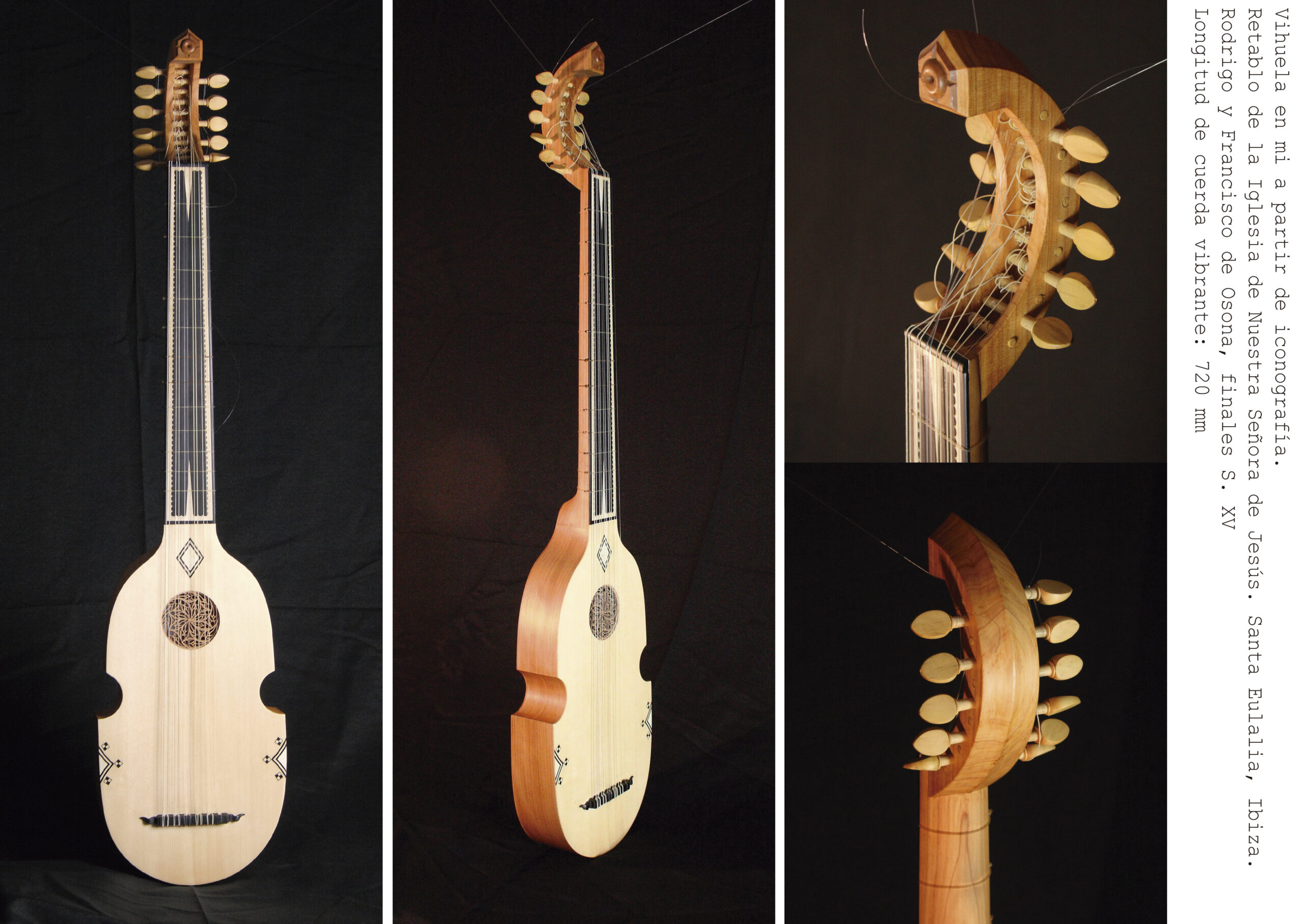 Vihuela en Mi construida por César Arias en 2013 - Cuerdas Pulsadas